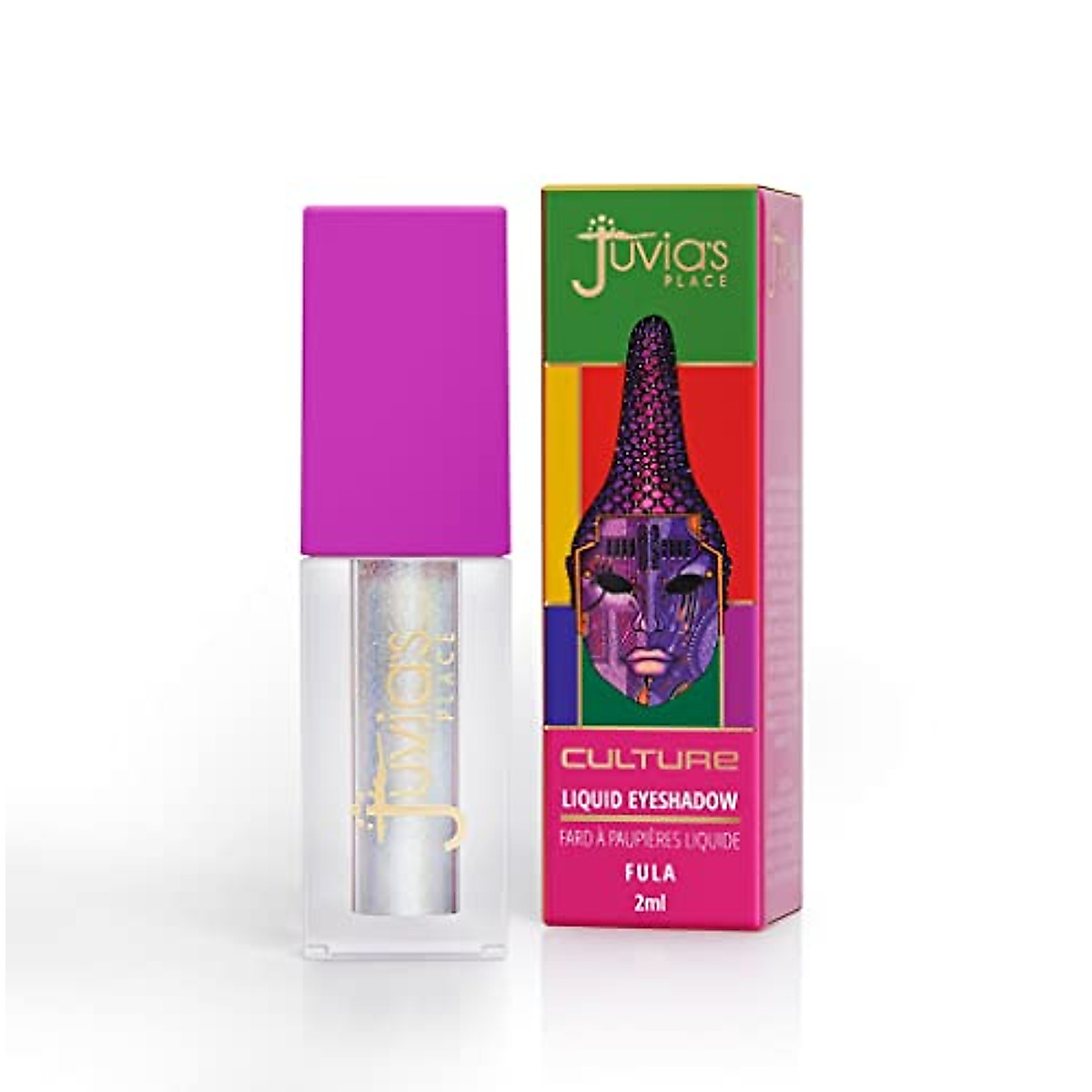 Juvia's Place Culture Duochrome Liquid Eyeshadow - Liquid Eye Makeup for Glitter & Shine, Multi-colored Glitter Liquid Eyeshadow, Sparkly Makeup for Eyes, Women's Glitter Makeup Kit Addition (Fula)