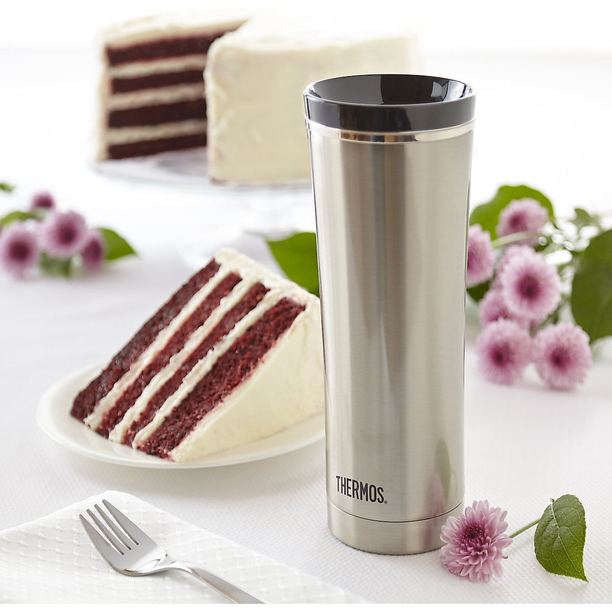 Thermos Sipp 16 Ounce Stainless Steel Travel Tumbler, Plum