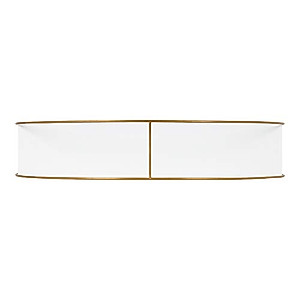 Kate and Laurel Delmar Modern Wall Shelf, 26 x 21, White and Gold, Glamorous Geometric Wall Decor
