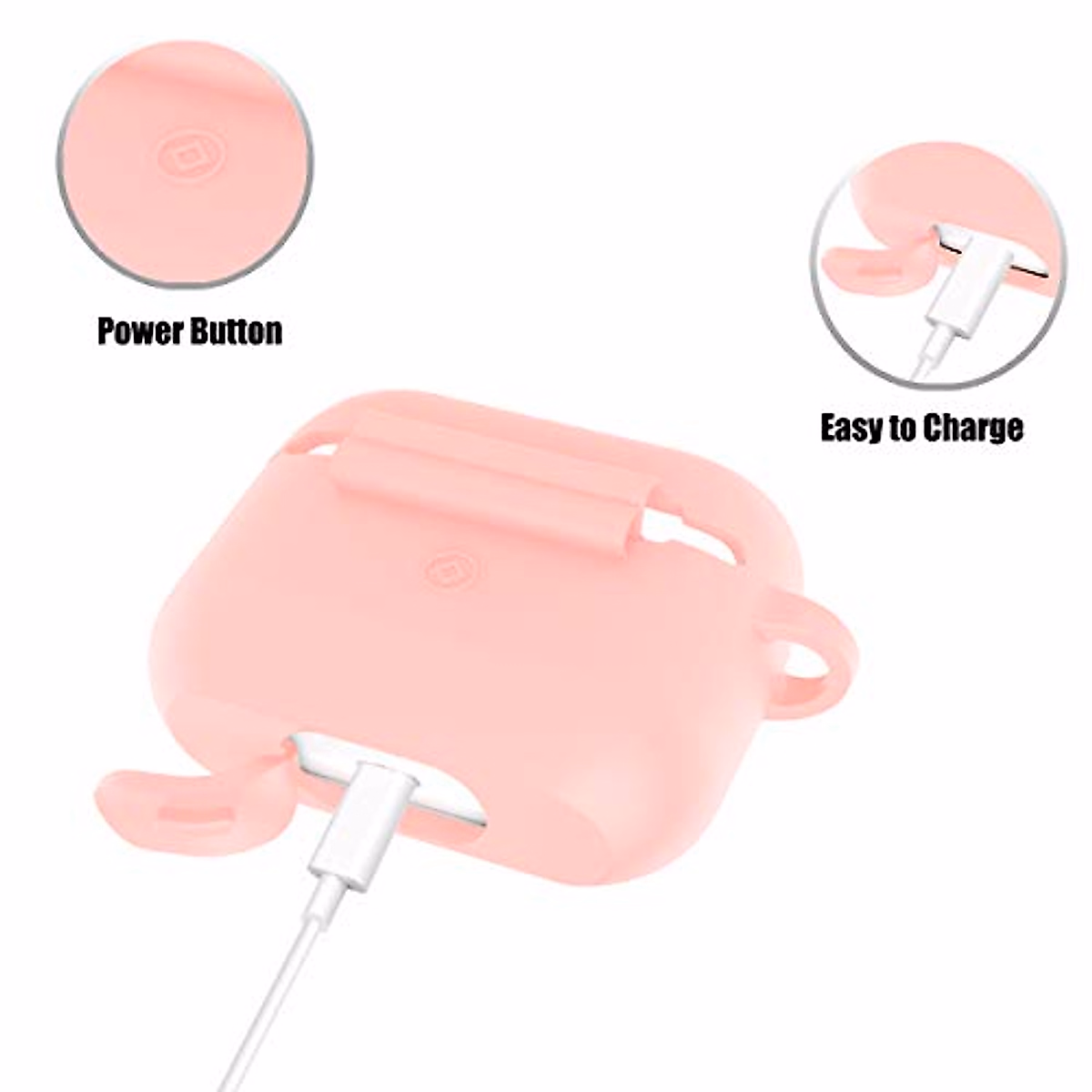 Felicey AirPods Pro Case, AirPods 3 Soft Silicone Full Protective Shockproof Cover for AirPods Pro (Front LED Visible)