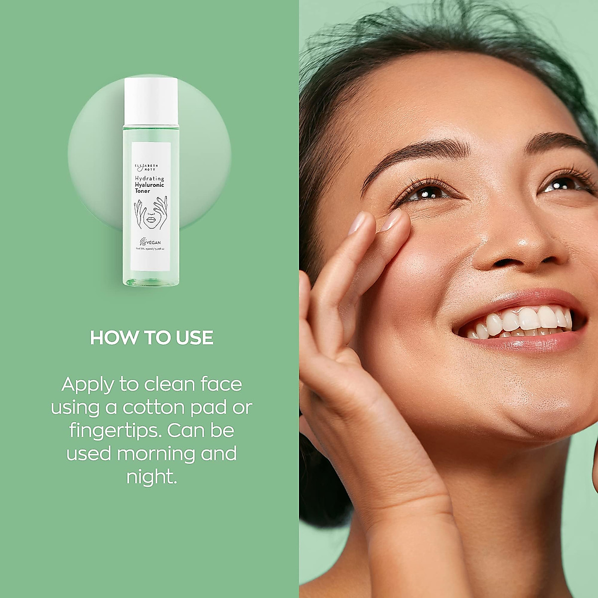 Elizabeth Mott Hyaluronic Acid Toner for Face & Moisturizing Glow Essence with Antoxyl-S, K-Beauty Hydrating Skincare for Dry or Sensitive Skin, Cruelty-Free, Vegan 2-in-1 Toner Serum 5.07 fl oz