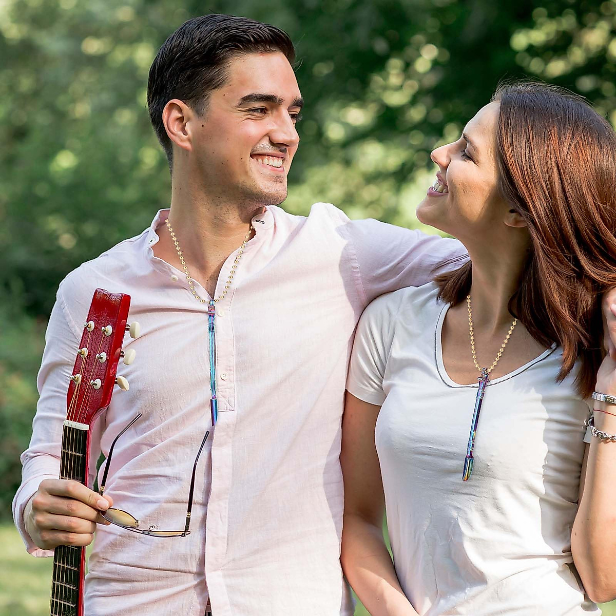 Molain 4 Pcs Mini Spoons, Metal Small Shovel Spice Spoon Mini Spoons for Powder Medicine Spoons Scoop Spoons Home Supplies Pendants Necklace (Colorful)