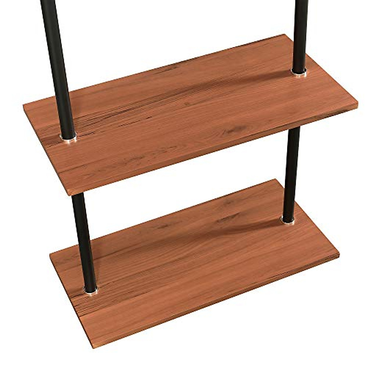 FURINNO Wyatt 2-Shelf Retro Garment Rack, Antique Espresso