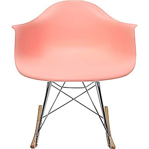 2xhome EMRocker Rocking Chair, Coral Pink