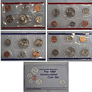 1998 P, D U.S. Mint - 10 Coin Uncirculated Set with CoA Uncirculated