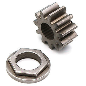 kipa Steering Shaft Pinion Gear & Bushing for MTD 741-0656 941-0656A 717-1554 Toro 112-0863, Used on Riders Since 1999. 11 Tooth. Splined Bore