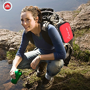 TIANBO FIRST Mini First Aid Kit, 107 Pieces Hard Shell Small Medical Pouch, Lightweight Emergency Survival Bag for Hiking Camping Backpacking Travel, Red