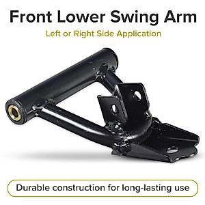AlveyTech 150 mm Long Front Lower Swing Arm - Durable Black Left or Right Side Arm, Replacement 4-Wheel Accessories for the Coleman KT196, CK196-T & Realtree RTK200 196cc 6.5 Hp Go-Karts, DIY Install