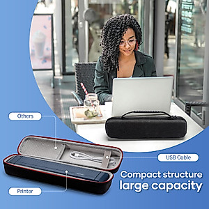 Portable Printer Case for M08F Storage Case,Travel Carry Case Compatible with M08F/P831/TP81 HPRT MT866/MT800 Letter & A4 Portable Thermal Printer, Compact and Lightweight, Waterproof and Shock Proof