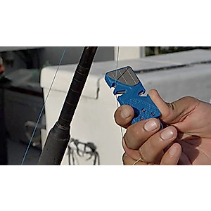 CUDA Diamond Pocket Sharpener #23062 | Compact Portable Sharpener with Integrated Line Cutter, Bottle Opener, & Hook Sharpening Grooves