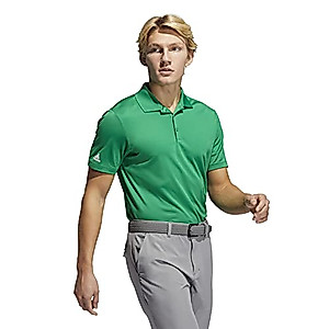 adidas Golf Men's Performance Primegreen Polo Shirt, Green, Large