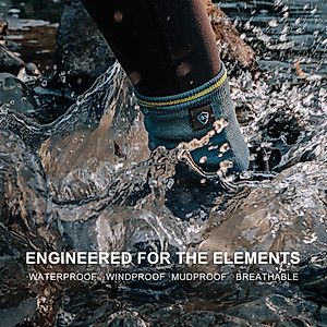 DexShell Essential Waterproof Socks Cotton Inner Hiking Walking Outdoor Recreation for Men and Women, Hi-vis Yellow, Ankle Unisex X Large