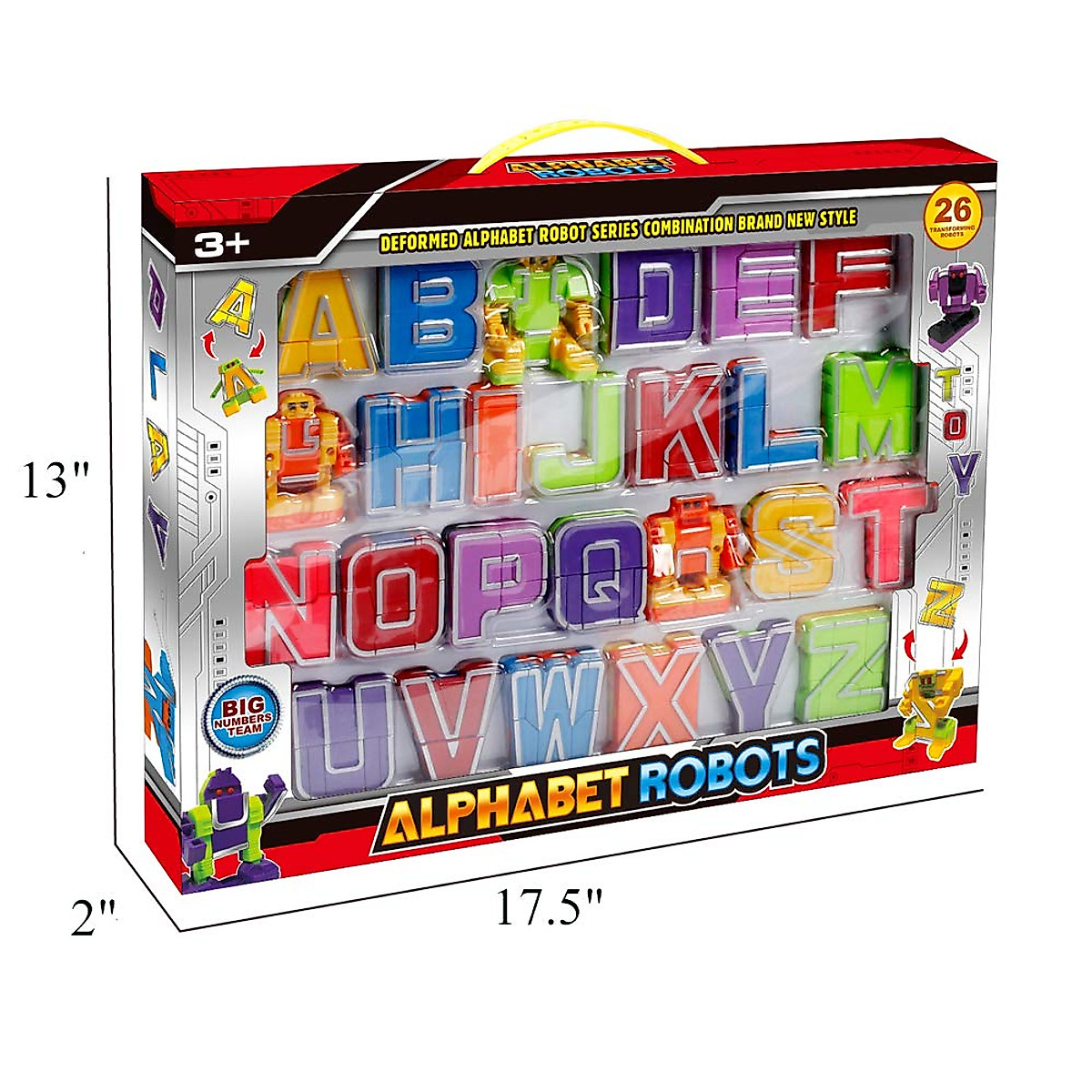 miYou Alphabet Robots Toy for Kids ABC Learning Education Preschool Toys 26 Pieces/Gift Box