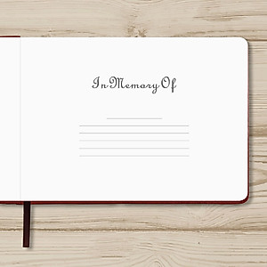 Tiankool Funeral Guest Book for Memorial Service - in Loving Memory Guest Book for Funeral Sign in - Celebration of Life Guest Book for Funeral Guest Registry-134 Pages,10" x 7",Hardcover,Brown