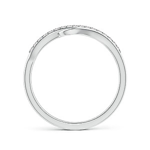 Angara Natural 0.17 Ct Diamond Side Stones Ring for Women in Platinum (Color : I-J | Clarity : I1-I2) | April Birthstone, Birthday, Engagement, Anniversary Jewelry Gift For Women