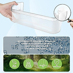 240356402 Refrigerator Door Bin and 242126602 Door Shelf Replacement Compatible with Frigidaire FFSS2615TE3 FFSS2615TE0 LFSS2612TE0 FFSS2615TS2 LFSS2612TF0 FFSS2615TS0,Replace Fridge Gallery (4 PCS)