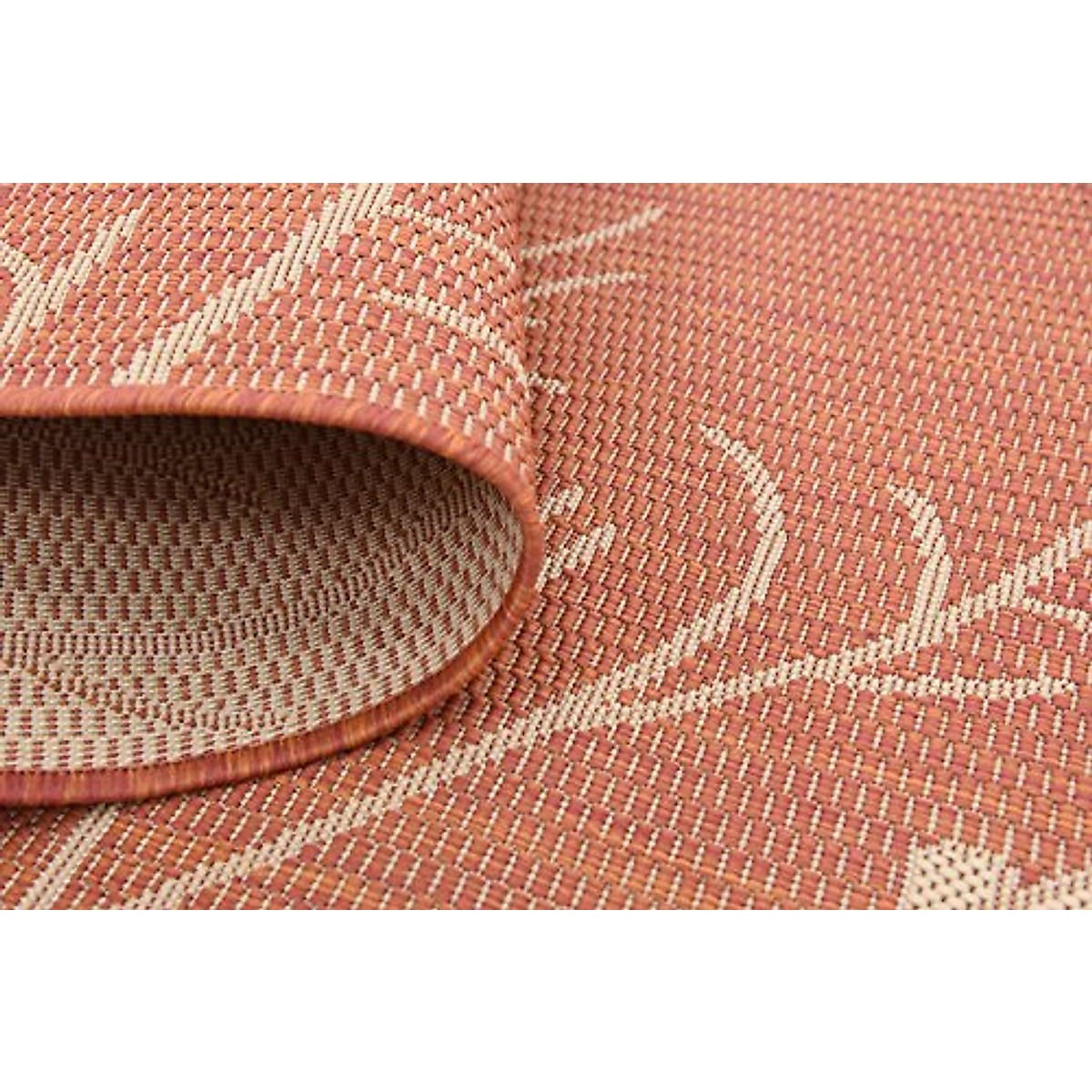 Unique Loom Outdoor Botanical Collection Area Rug - Branch (7' 1" x 10' Rectangle, Terracotta/ Beige)