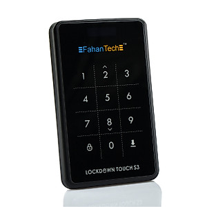 FahanTech Made in Korea - Upgraded SATA III Lockdown Series AES 256-bit Hardware Encrypted Hard Drive Enclosures (SATA III Metal-Black)