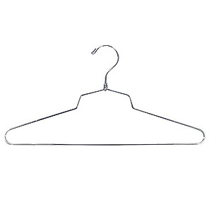 NAHANCO SLD-18, 18” High Polished Chrome Chic Shirt Hanger (Pack of 100)