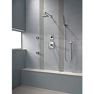 DELTA FAUCET 55567-BL H2Okinetic Adjustable Wall Mount Hand Shower Handshower, Matte Black