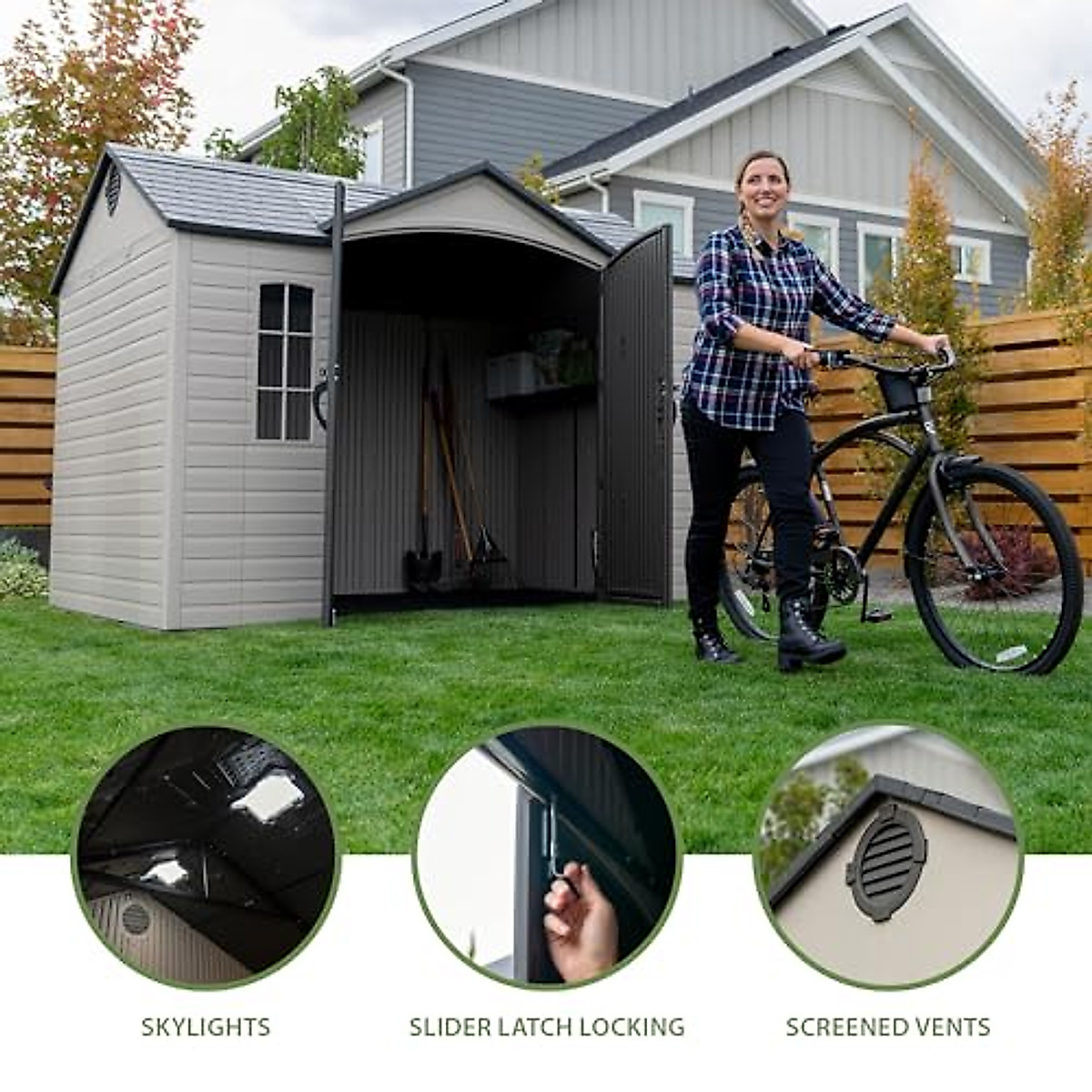 Lifetime Outdoor Storage Shed, 10 x 8 Foot