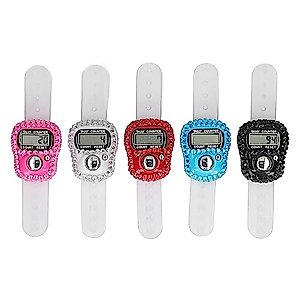 Lap Counters,Electronic Finger Counter,5Pcs Resettable 5 Digit LCD Electronic Digital Display Finger Hand Tally Counter Lap Counter for Athletic Activities Running Training
