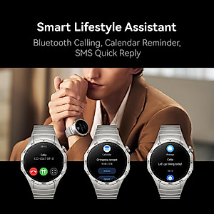 HUAWEI Watch GT 4 B19F 46mm Bluetooth Smartwatch 1.43" AMOLED Screen Fluoroelastomer Strap - Black