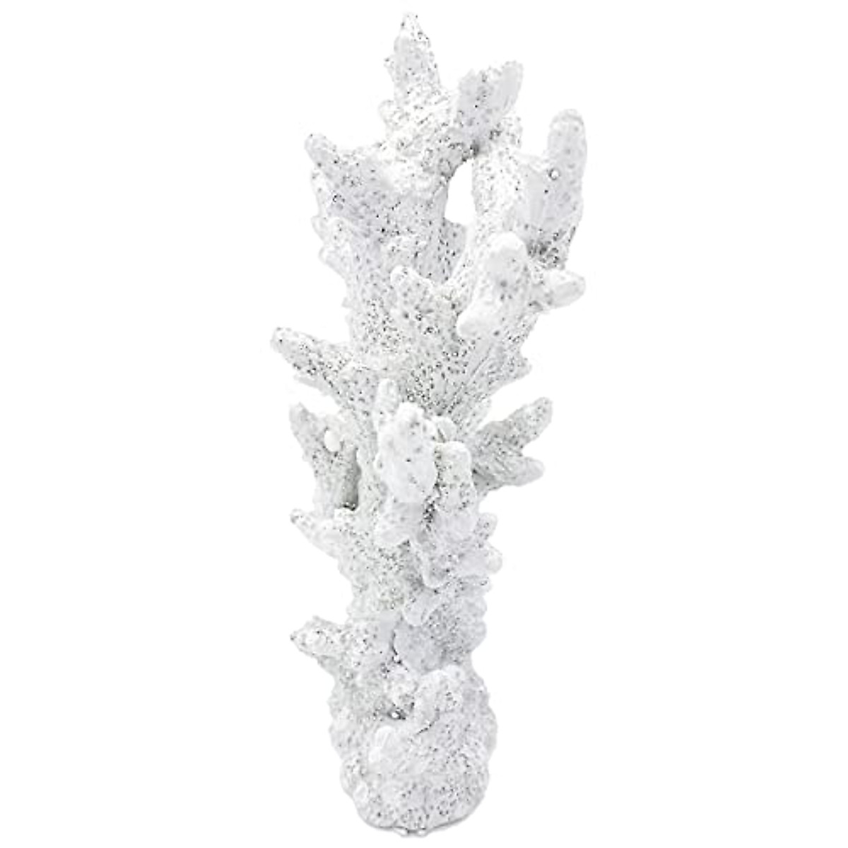 kathson Artificial Coral Ornament Resin Coral Decor for Fish Tank Underwater Sea Plants Decorations Aquarium Landscape (White)