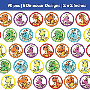 90 Pack Toilet Targets for Boys, Potty Training Flushable Dinosaur Target, 2 x 2 Inch Pee Targets for Boys, 100% Biodegradable and Sewage Safe