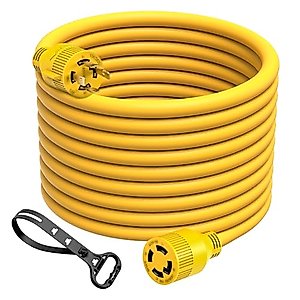 Kohree Generator Cord 30 amp 4 Prong 40FT, Nema L14-30 Generator Cord Heavy Duty, 125/250V, 7500W, 10 Gauge Generator Extension Cord with Cord Organizer for Portable Generators, Power Outage
