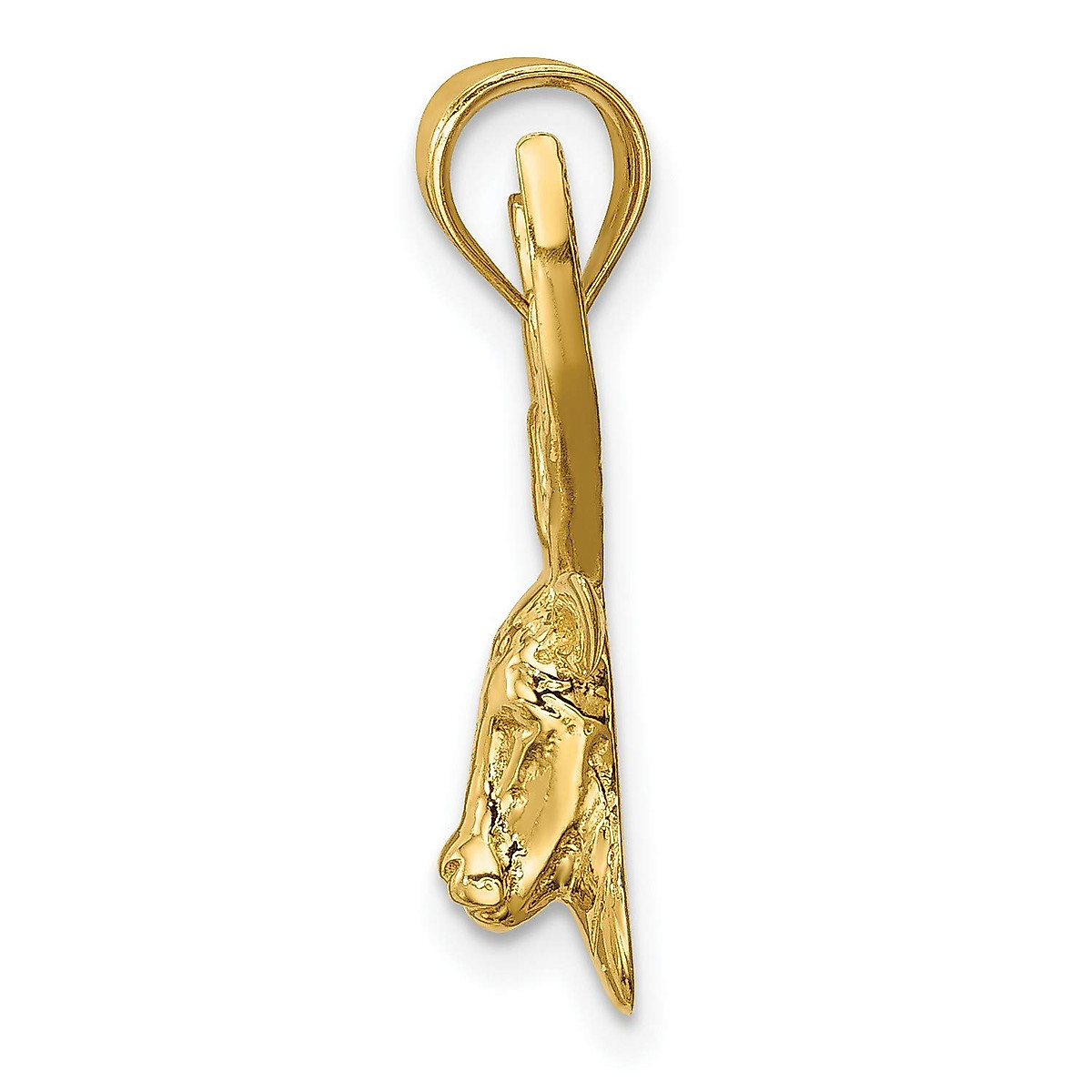 Jewelry Stores Network 14k Yellow Gold Polished Deer Head And Antlers Pendant 20 mm x 18 mm