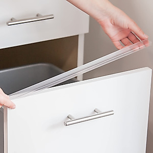 Cabinet Hero Slimline and Drip Ramp Door Protector - Plastic Edge Guard - Slip On, Kitchen, Drawer Front, Prevent Chipping Impact Protection - 3/4 Thick, 18 Inch Length - Combo Pack - Clear, Pack of 2