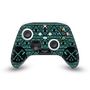 Head Case Designs Officially Licensed Assassin's Creed Dual Axes Valhalla Key Art Vinyl Sticker Gaming Skin Decal Cover Compatible With Xbox Series X/S Controller