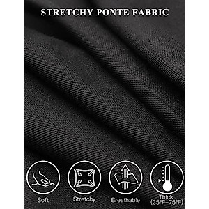 Tapata Women's 28''/30''/32''/34'' Stretchy Bootcut Dress Pants with Pockets Tall, Petite, Regular for Office Work Business 32", Black, M