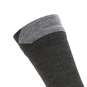 SEALSKINZ Unisex Waterproof All Weather Mid Length Sock, Black/Grey Marl, X-Large