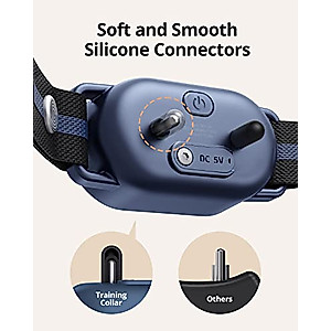 eufy Pet Dog Training Collar 2-Pack, 2 Rechargeable Training Collars with Remote, 3 Safe Training Modes, Soft Silicone Connectors, Safety Lock Switch, IPX7 Waterproof, Large Remote Range
