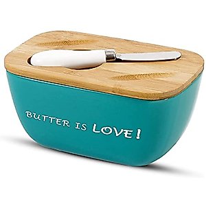 UNI-THGT Butter Dish with Lid for Countertop - Butter Container - Butter Storage Case with Knife - Fresh Butter Keeper