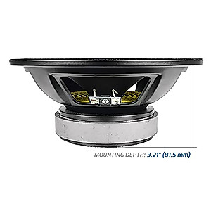 PRV AUDIO 8MR450A 8 Inch Midrange Speaker, 8 Ohms, 450 Watts, 96 dB, Mid Range Loudspeaker for High Output Pro Sound System (Single)