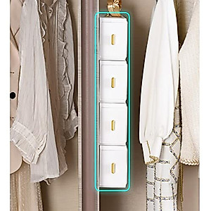 QQXX Underwear Sock Organizer, Wall Mount Drawer Storage Box, Punch-Free Multifunctional Closet Underwear Organizers for Home Bedroom(4pcs, White)