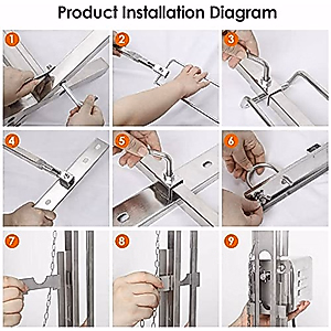 iMeshbean Barbecue Grill 50-70KGF Stainless Steel Large Grill Rotisserie Spit Roaster Rod Charcoal BBQ Pig Chicken 15W Motor Kit for Outdoor Cooking Meat