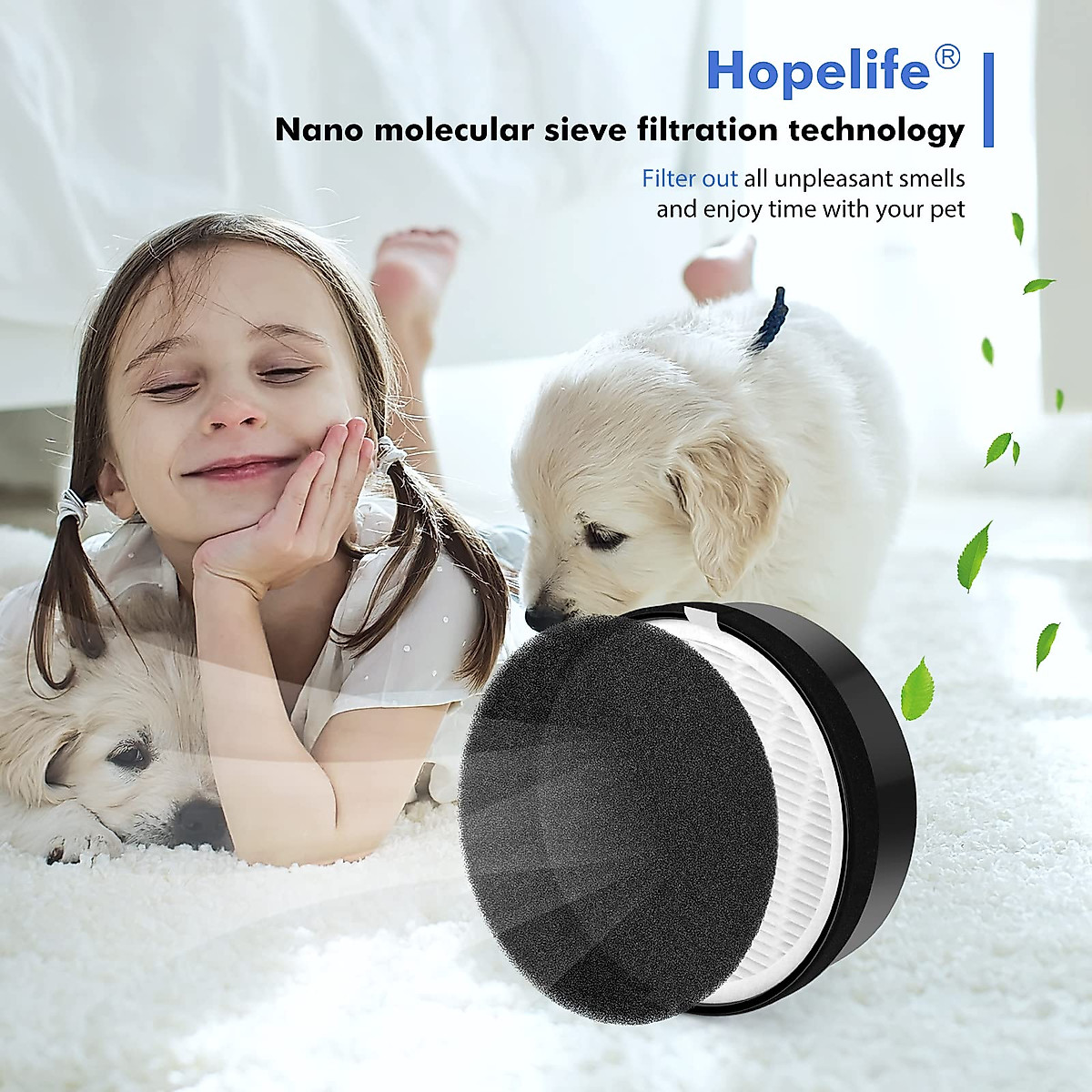 Lv-h132 Replacement Filter,Compatible with Levoit Air Purifier Replacement Filter,Compatible with Levoit Air Purifier Filter（1 PACK）