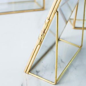 Levilan 5x7 Gold Photo Frame Vintage Style Antique Gold Standing Picture Frames with Pressed Glass, Brass (5 x 7)