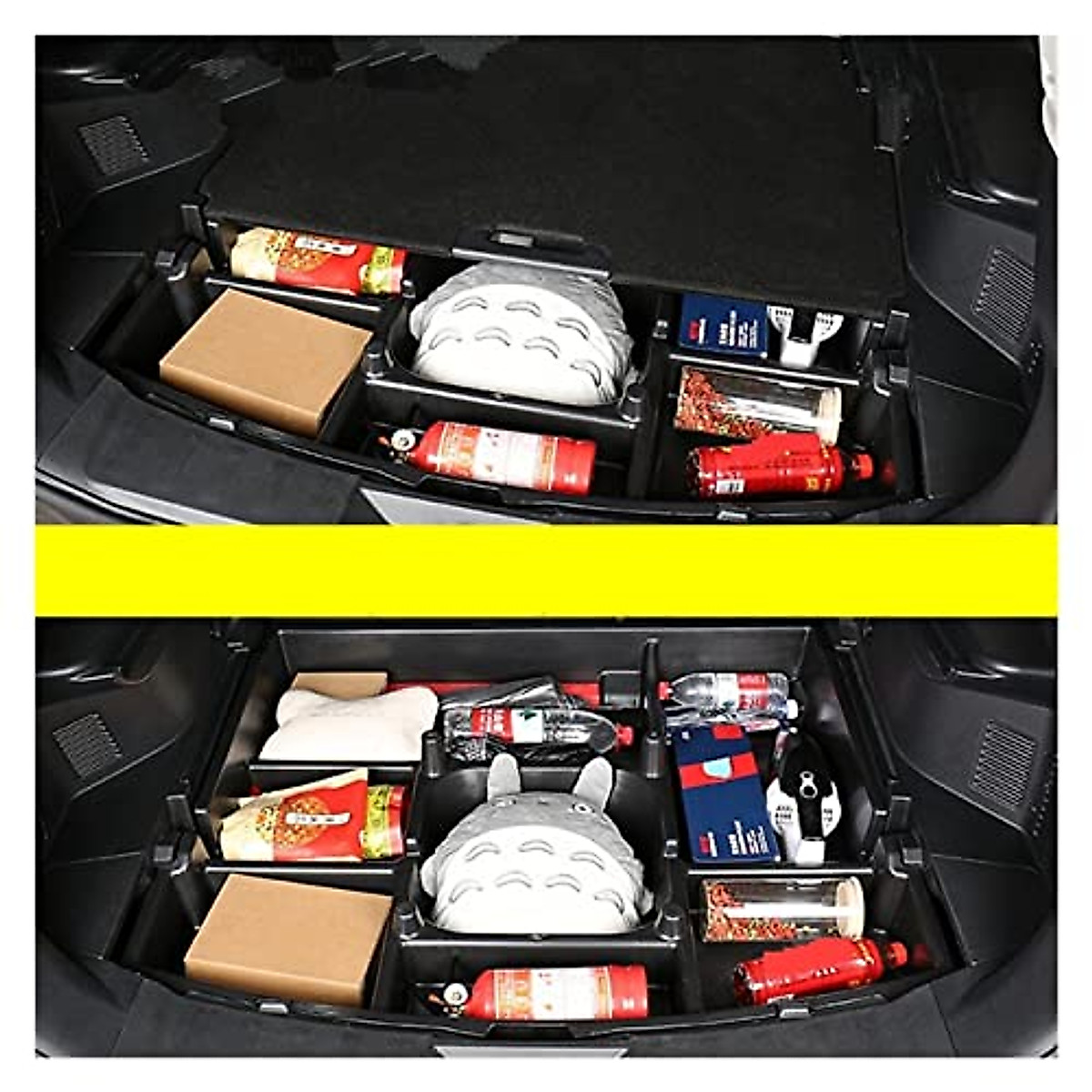 ITAPEL Compatible with Nissan X-Trail XTrail 2017-2020 Accessories Car Trunk Storage Box Organizer Large Box Organize Car Repair Tools Debris Boxes
