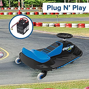 AlveyTech 24 Volt 2.8 Ah Battery Pack with 30 Amp Fuse & Wiring Harness for Razor Crazy Cart Shift (V1+) - Replacement Parts (x2 12V), for Kids Electric Power Drifting, Drifter, Drift Go-Kart Ride-on