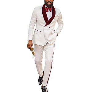 Prom Tuxedos for Men Ivory Fashion Young Men Floral Blazer Suit Jacket Dinner Party Prom Tux