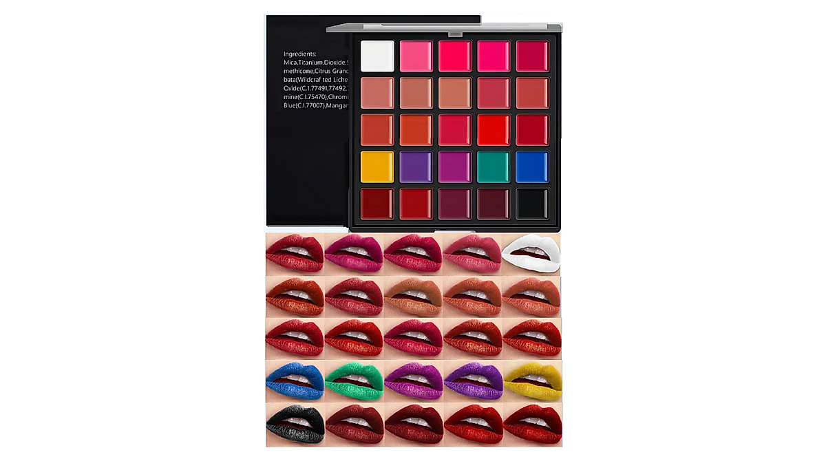 YARLADY 25 Color Lip Palette - Long Lasting & Waterproof