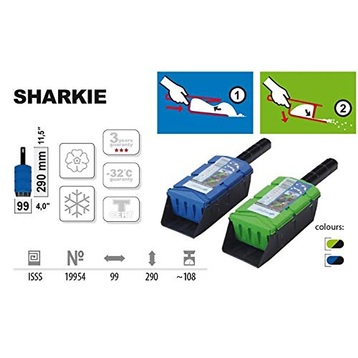 Scoop Spreader for Grass Seeds/Fertilizer/Sand/Salt, Multi-Use Hand Spot Spreader Effortlessly Spread Salt or Sand on Driveways, Walkways and Parking Spots in The Winter - up to 70 oz.