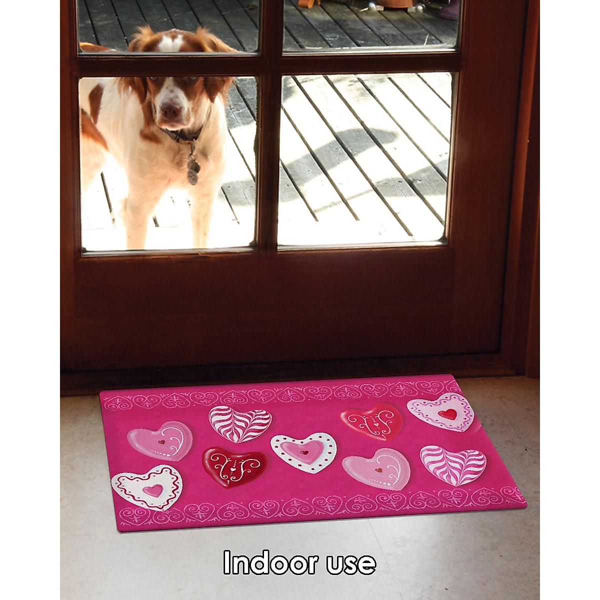 Toland Home Garden 800210 Heart Cookies Valentines Door Mat 18x30 Inch Spring Outdoor Doormat for Entryway Indoor Entrance