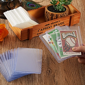 Zonon Hard Card Sleeves Loader Trading Card Holder Clear Protective Sleeves Holder for Baseball Card, Sports Cards, Trading Card, Game Card 3 x 4 Inch (700)