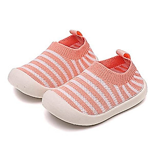 Walking Shoes for Babies Non Slip First Walkers 6 9 12 18 24 Months 1 2 3 4 Years Toddler Boots Girls (Pink, 8 Toddler)